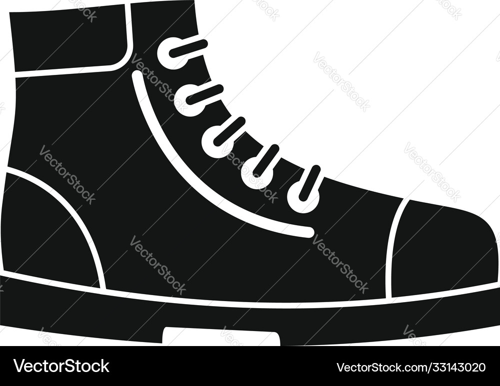 Hiking boot icon simple style Royalty Free Vector Image