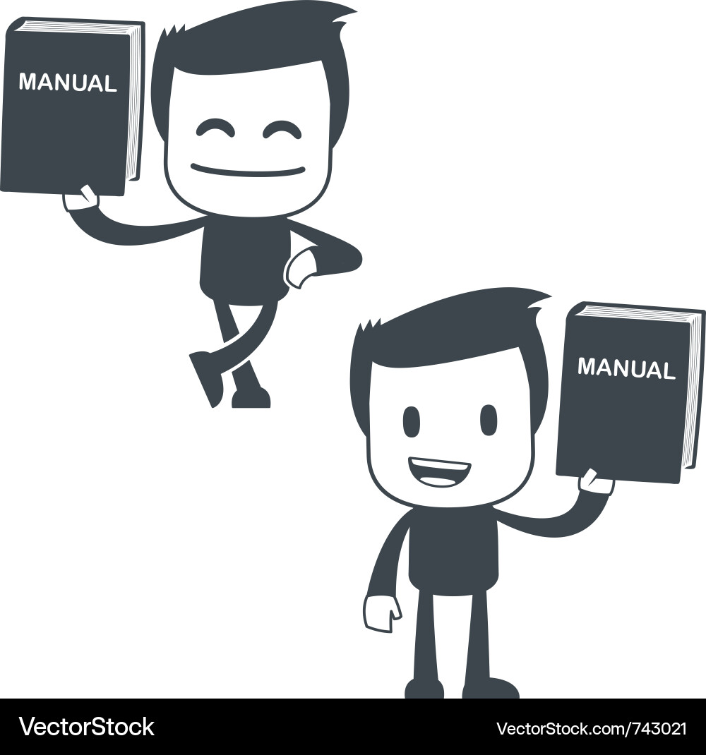 Manual icon man Royalty Free Vector Image - VectorStock