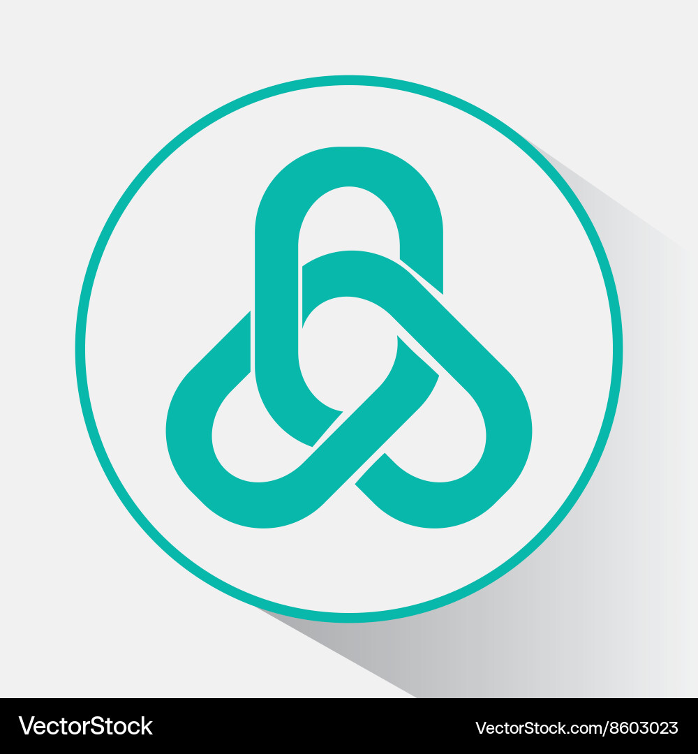 Link symbol design flat connection Royalty Free Vector Image