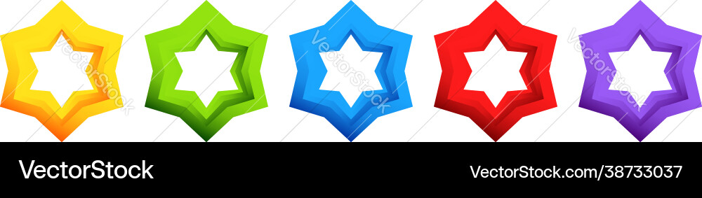 Abstract star icon design element symbol Vector Image