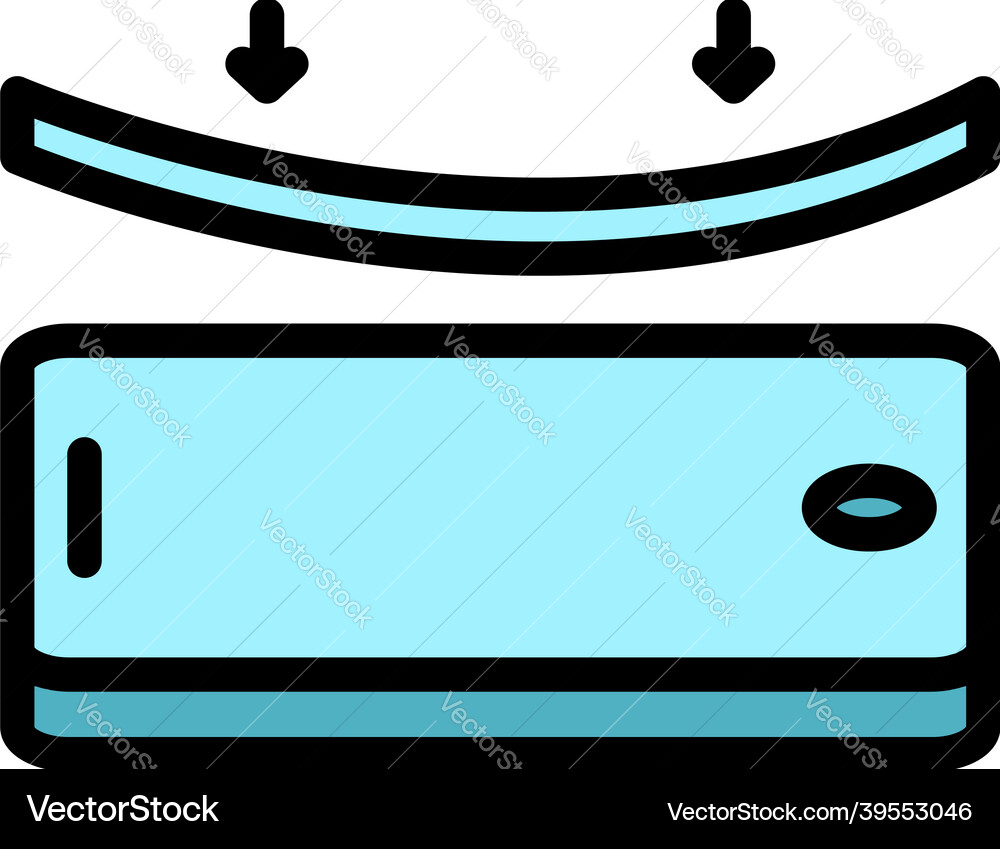 Device screen protector icon color outline Vector Image