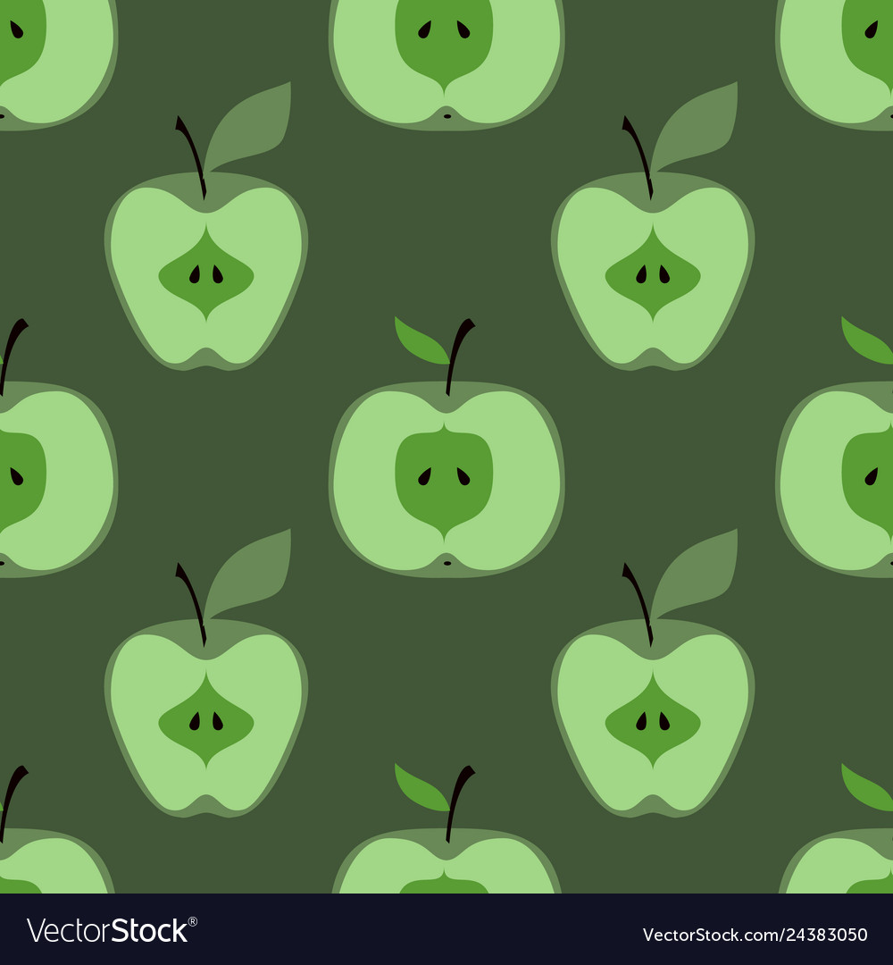 Apple simple pattern Royalty Free Vector Image