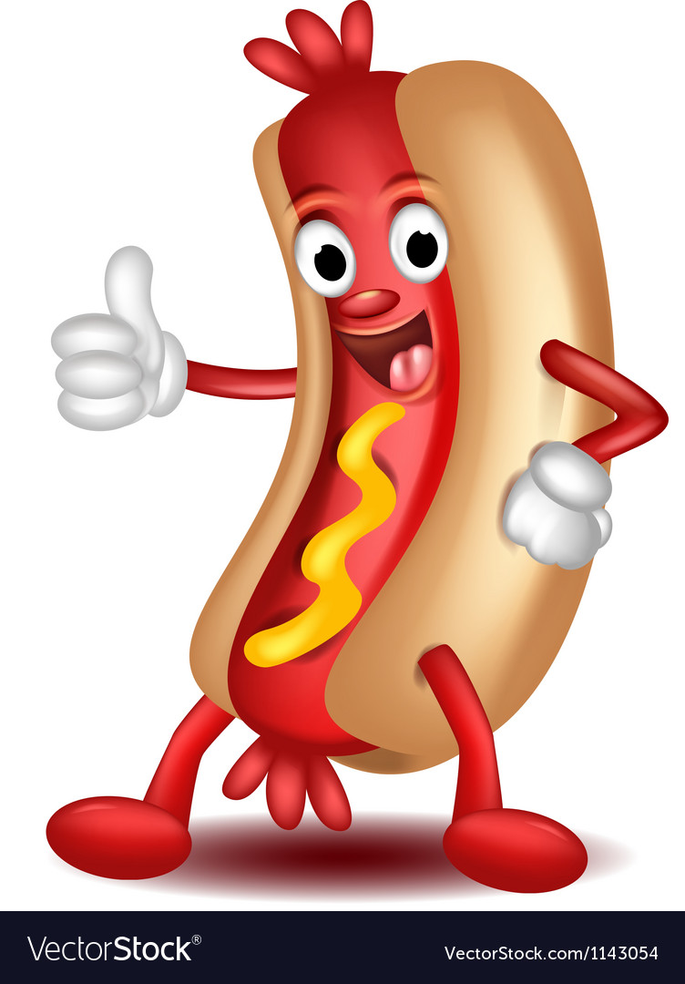 Cartoon hotdog Royalty Free Vector Image - VectorStock Cartoon hotdog Royalty Free Vector Image - VectorStock
