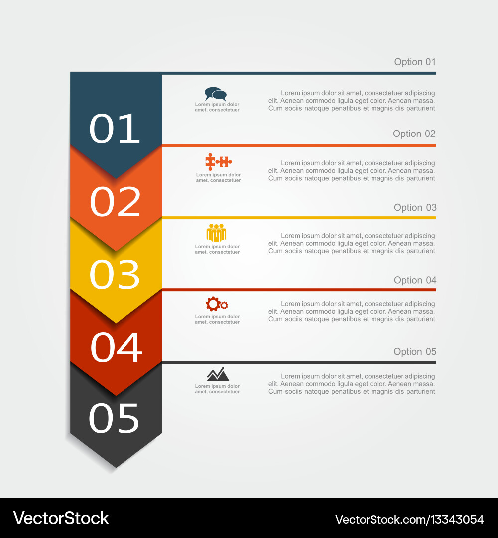 Infographic template with elements and icons Vector Image