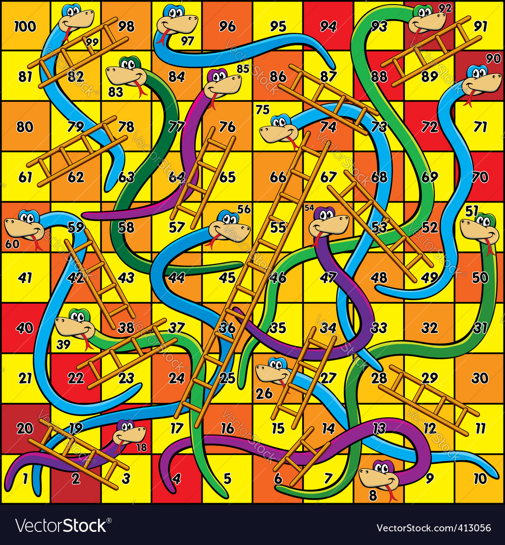 Snakes and ladders Royalty Free Vector Image - VectorStock Snakes and ladders Royalty Free Vector Image - VectorStock