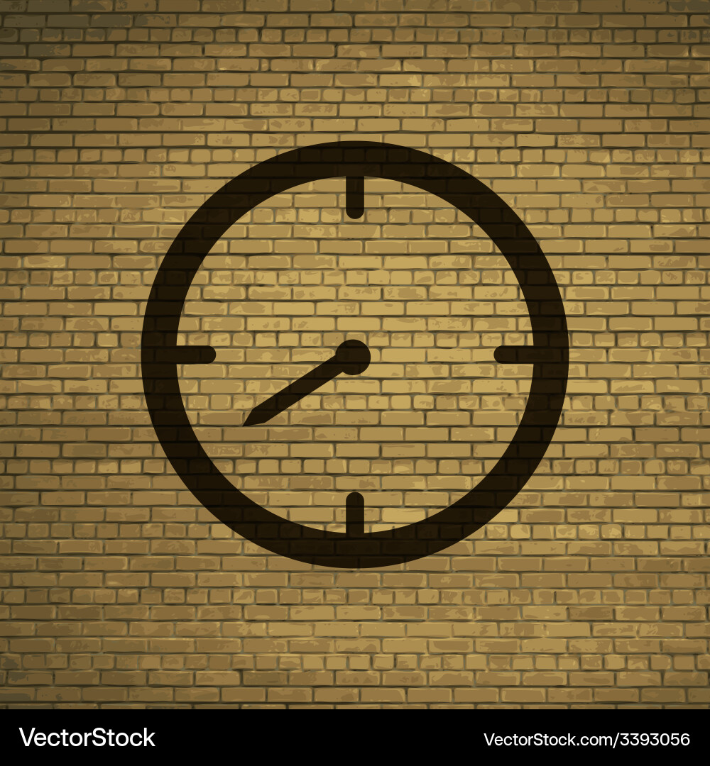 Timer icon symbol flat modern web design with long