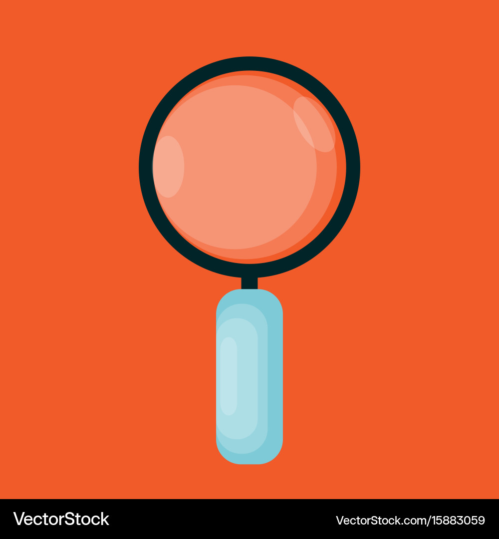 Magnifying glass icon in modern flat style Vector Image