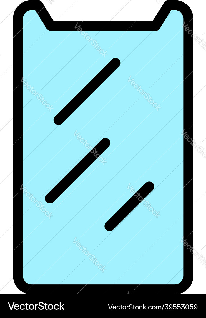 Protection screen sticker icon color outline Vector Image