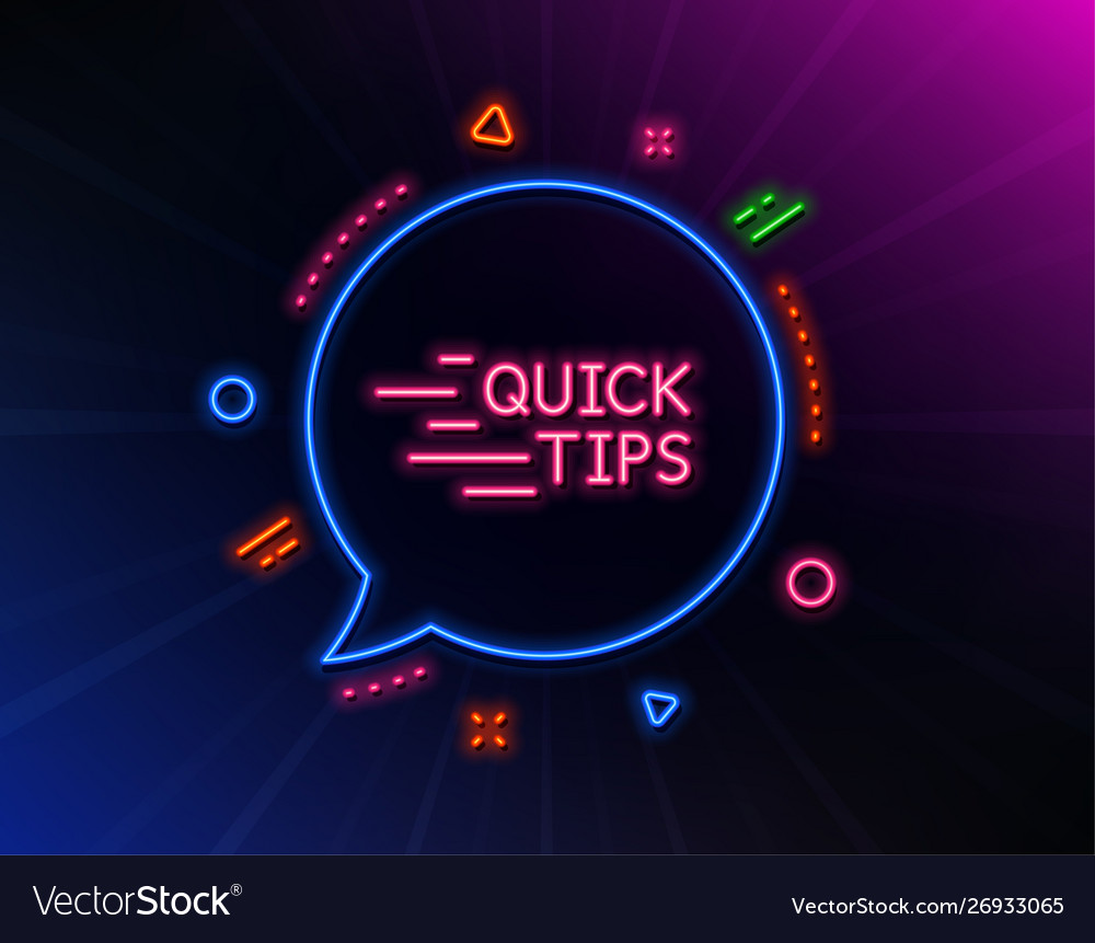 Quick tips line icon helpful tricks sign Vector Image Quick tips line icon helpful tricks sign Vector Image