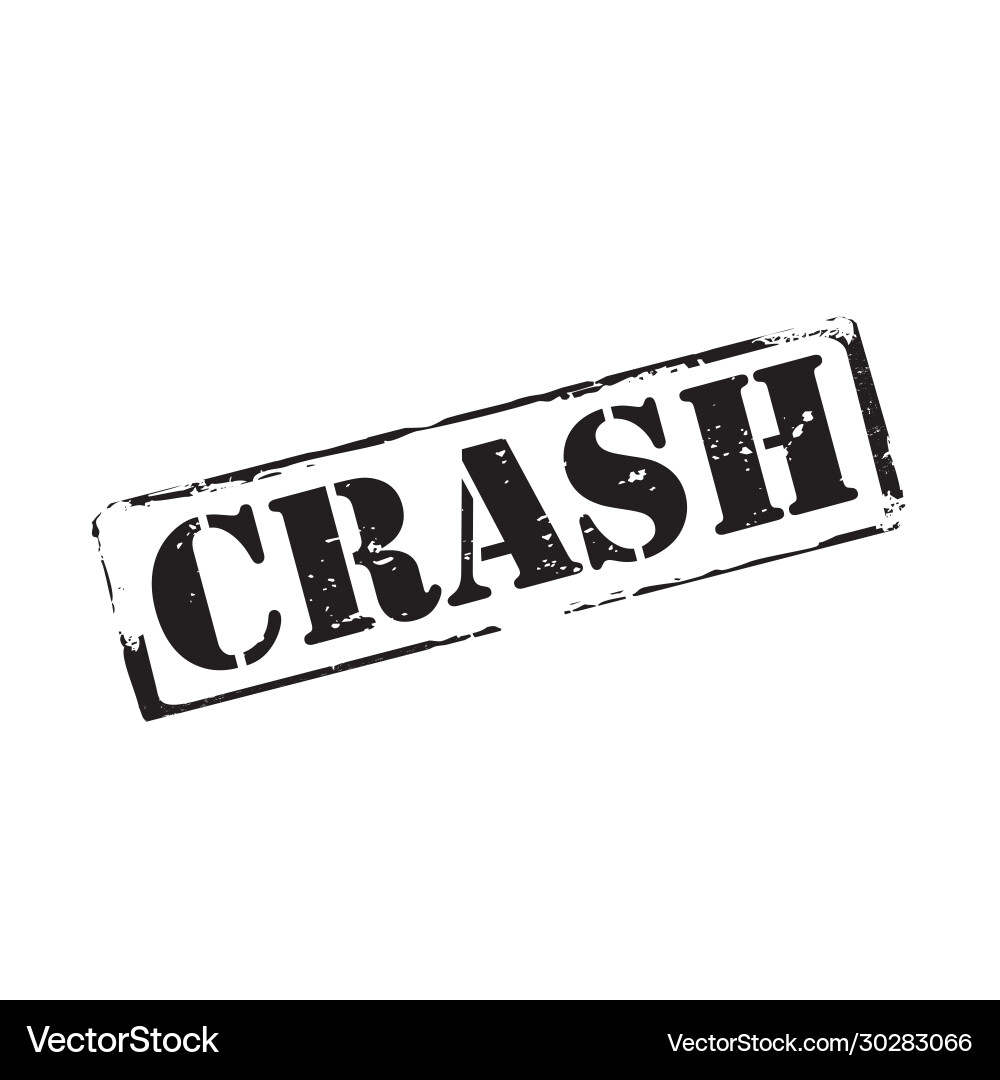 Black stamp and crash Royalty Free Vector Image