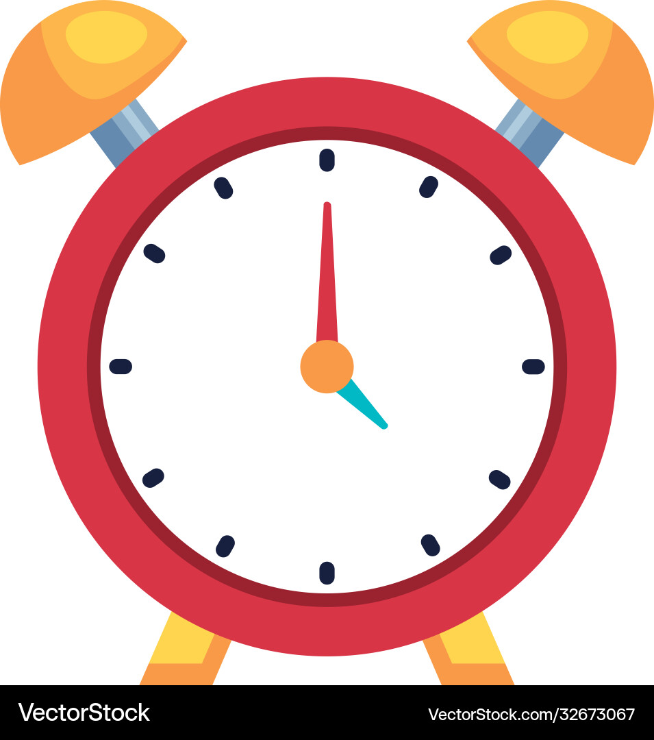 Isolated red clock design Royalty Free Vector Image
