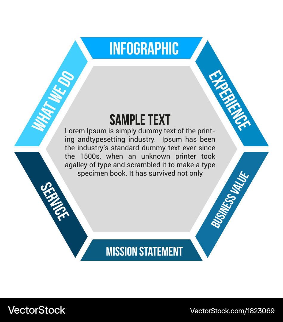 Hexagon infographic element Vol1 Royalty Free Vector Image
