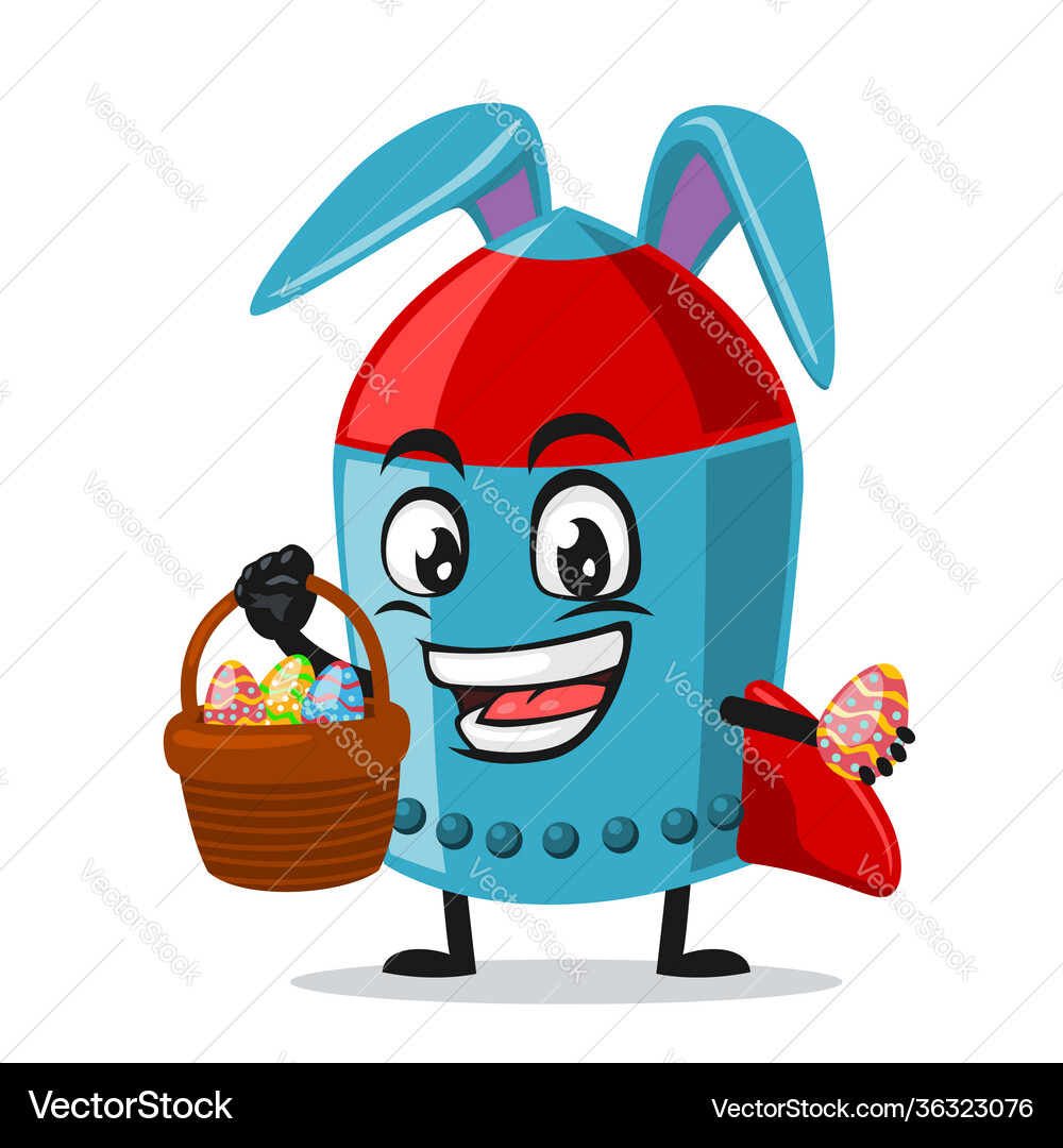 Rocket character or mascot Royalty Free Vector Image