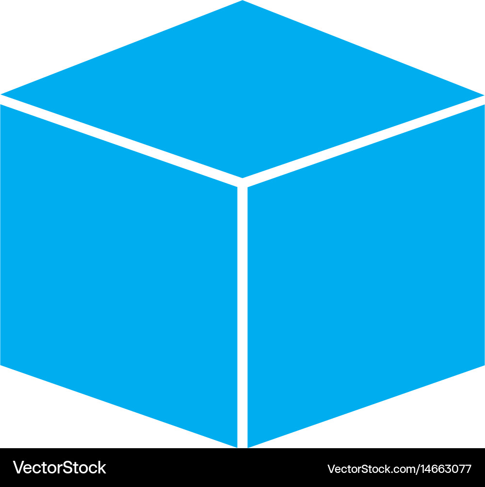 Cube icon on white background sign Royalty Free Vector Image