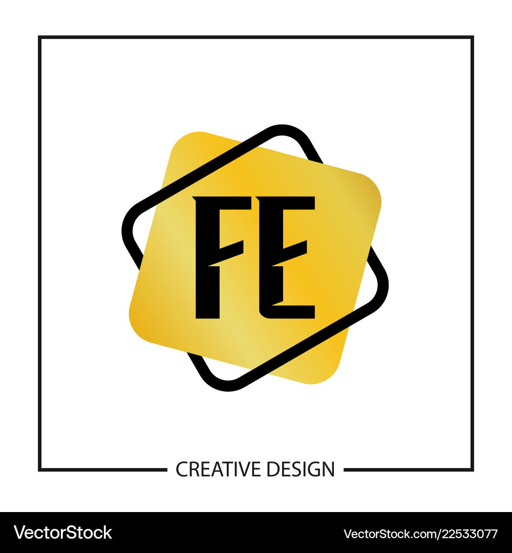 Initial letter fe logo template design Royalty Free Vector