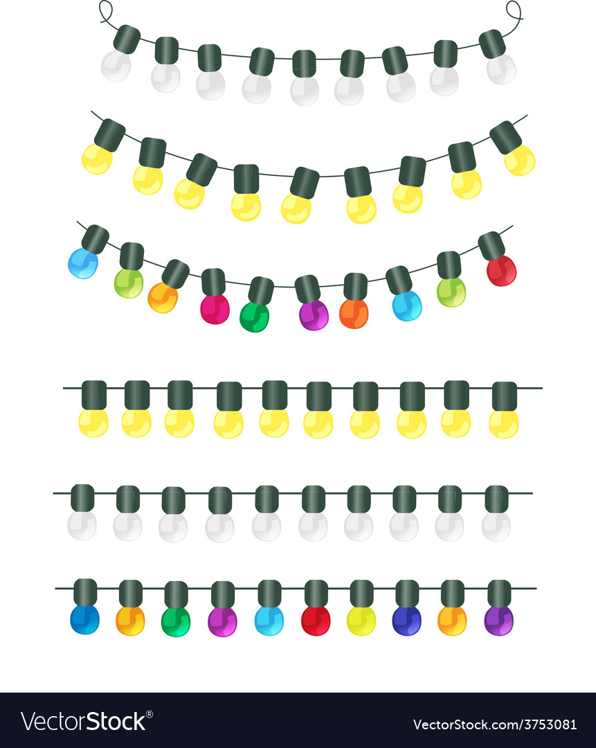 Outdoor String Lights Royalty Free Vector Image