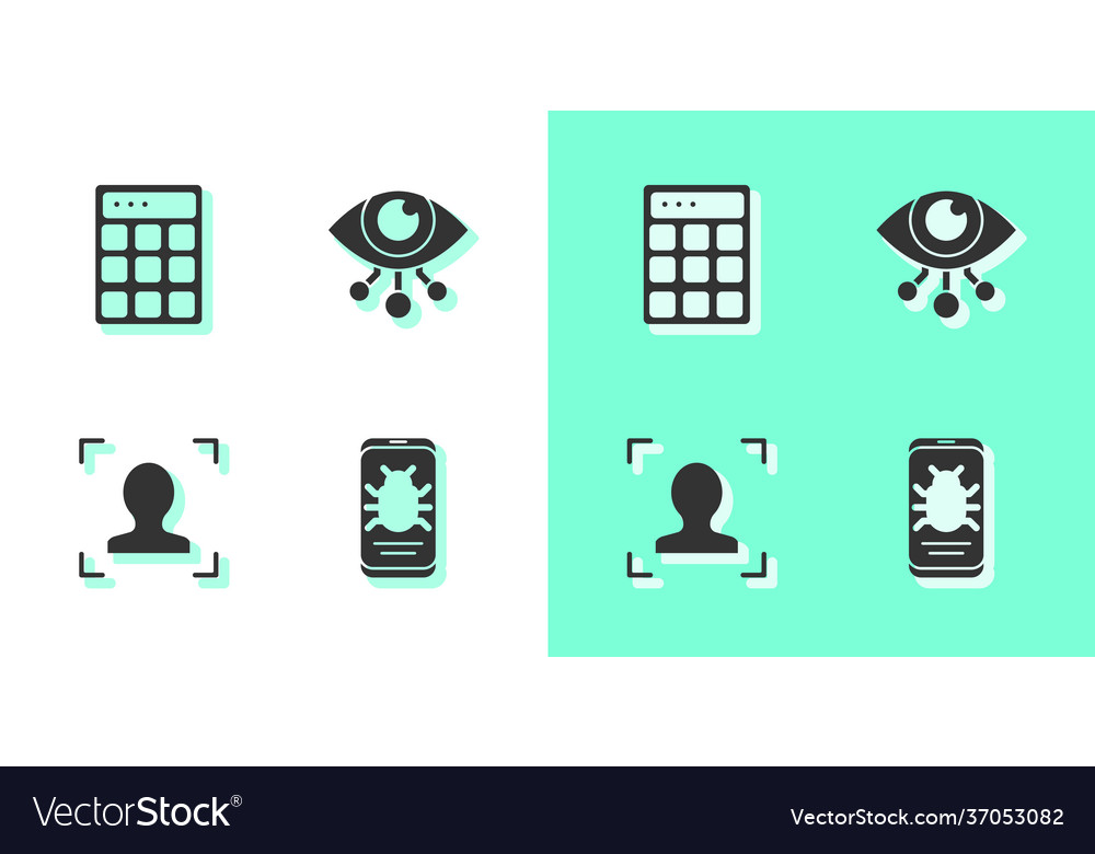 Set System Bug On Mobile Password Protection Vector Image