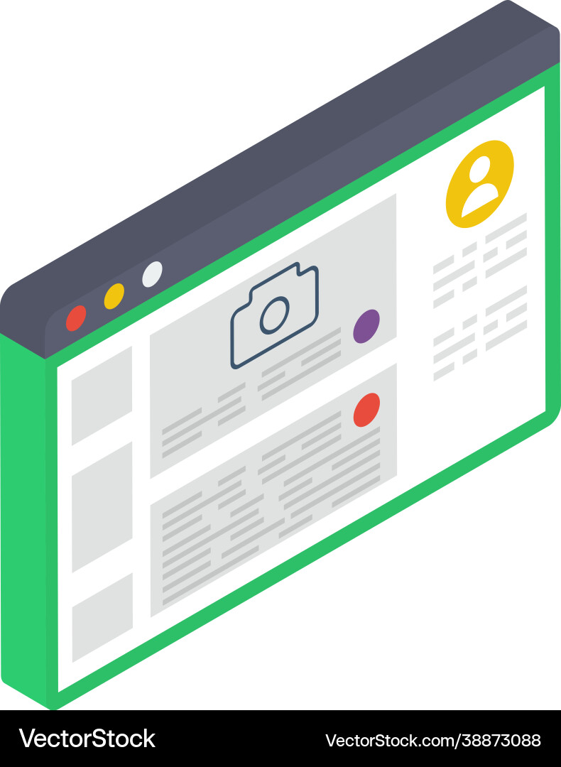 Web page media Royalty Free Vector Image - VectorStock