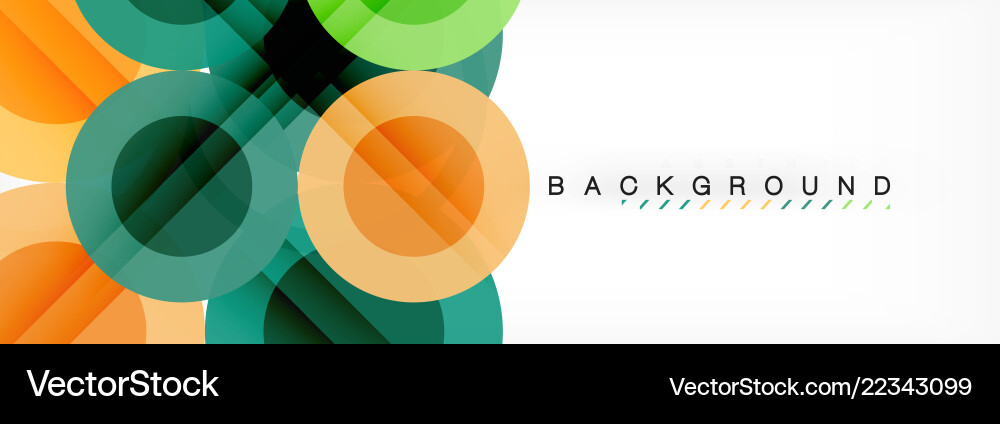 Overlapping circles design background Royalty Free Vector