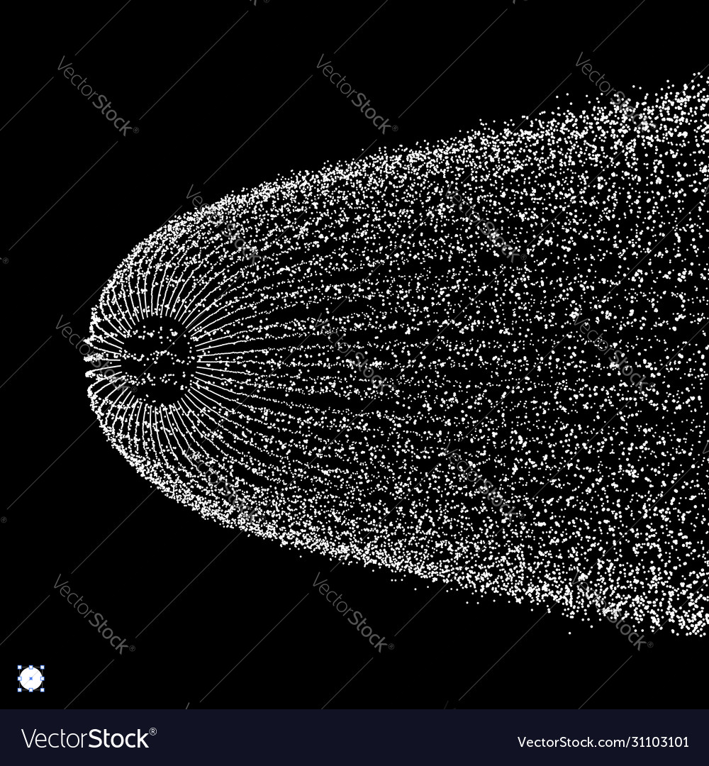 Array with dynamic particles 3d technology style Vector Image