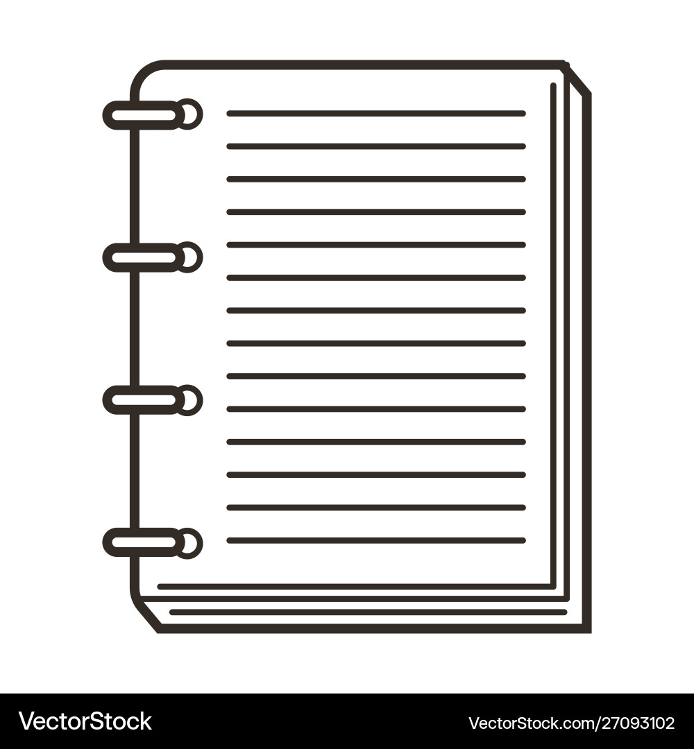 Diary or copybook school notebook or notepad Vector Image