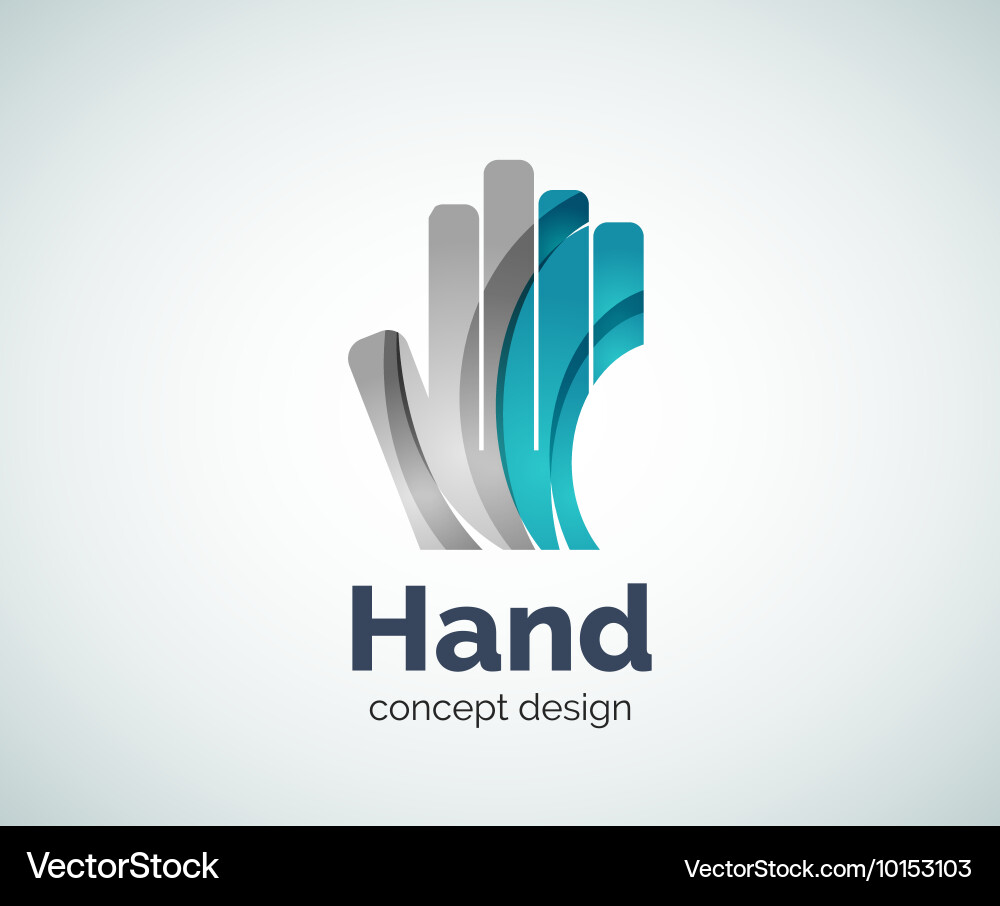 Hand logo template Royalty Free Vector Image - VectorStock