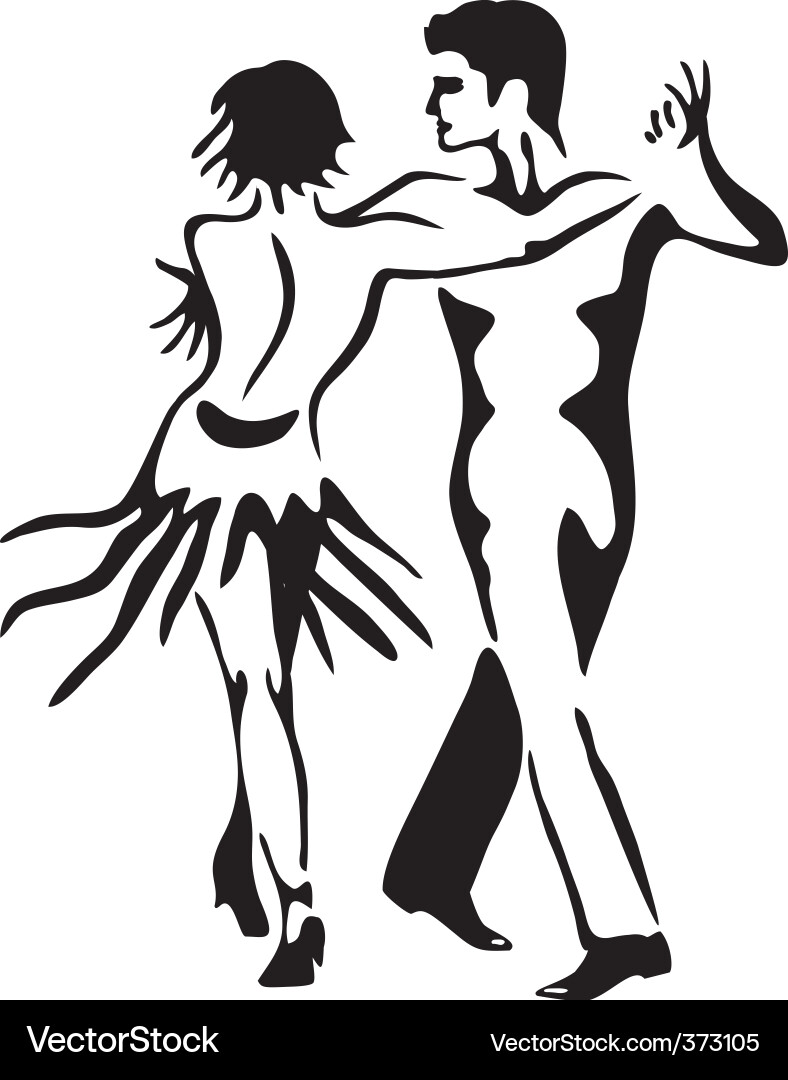 Latin dance rumba dancing couple Royalty Free Vector Image