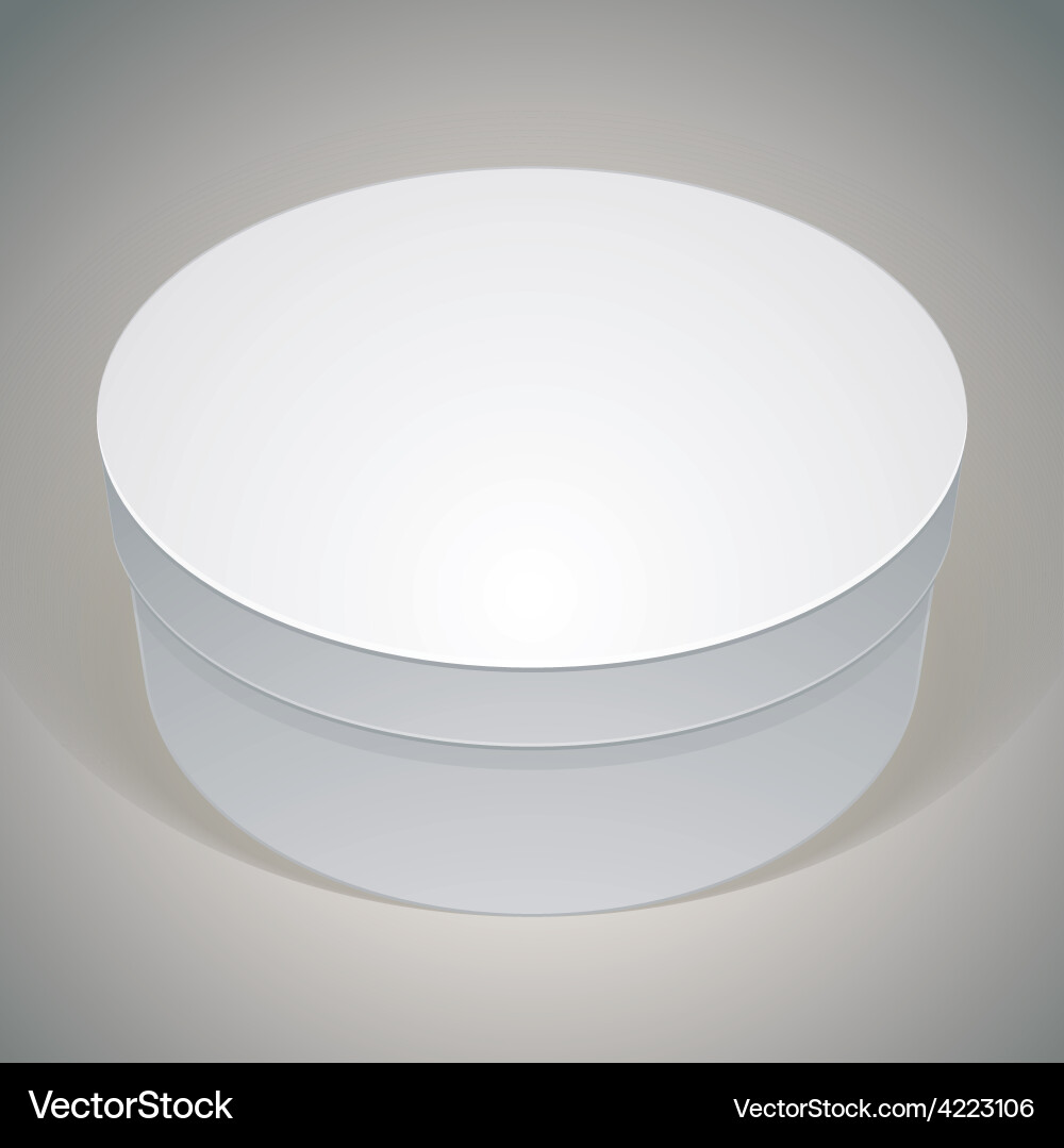 Blank round box template for your package design Vector Image