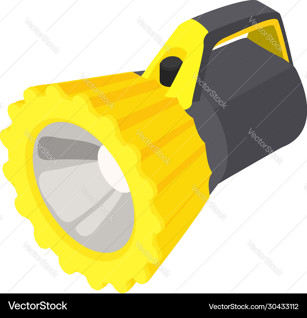 Underwater flashlight icon isometric style Vector Image