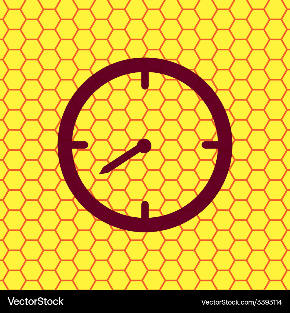 Timer icon symbol flat modern web design with long