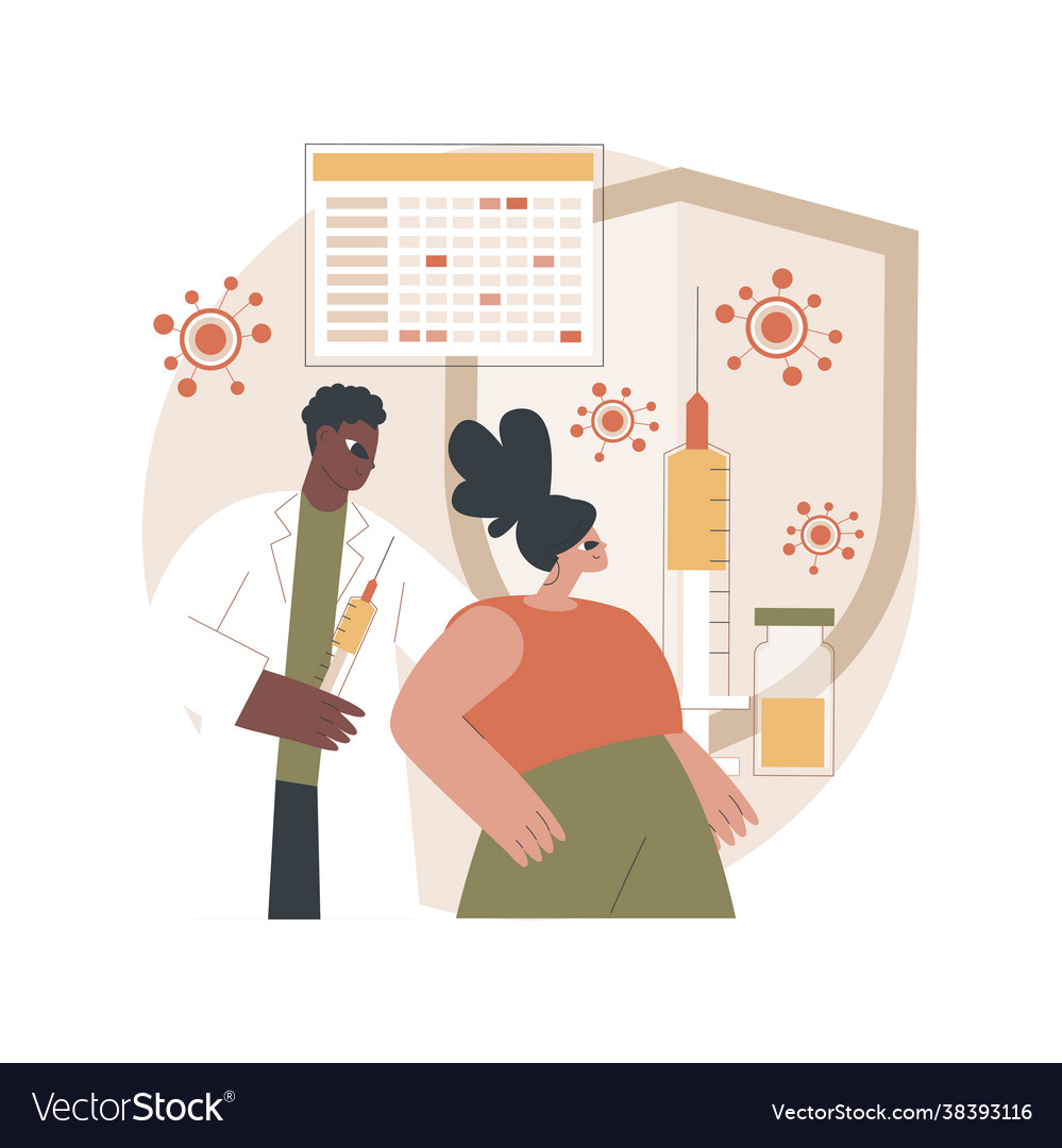 Vaccination program abstract concept Royalty Free Vector