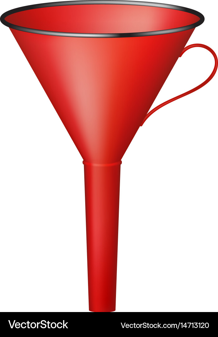 Funnel in red design Royalty Free Vector Image