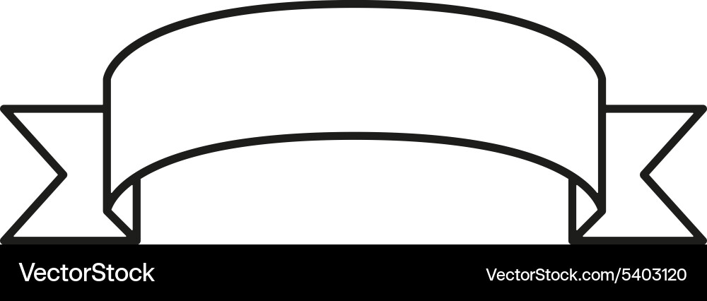 The ribbon icon Banner symbol Flat Royalty Free Vector Image