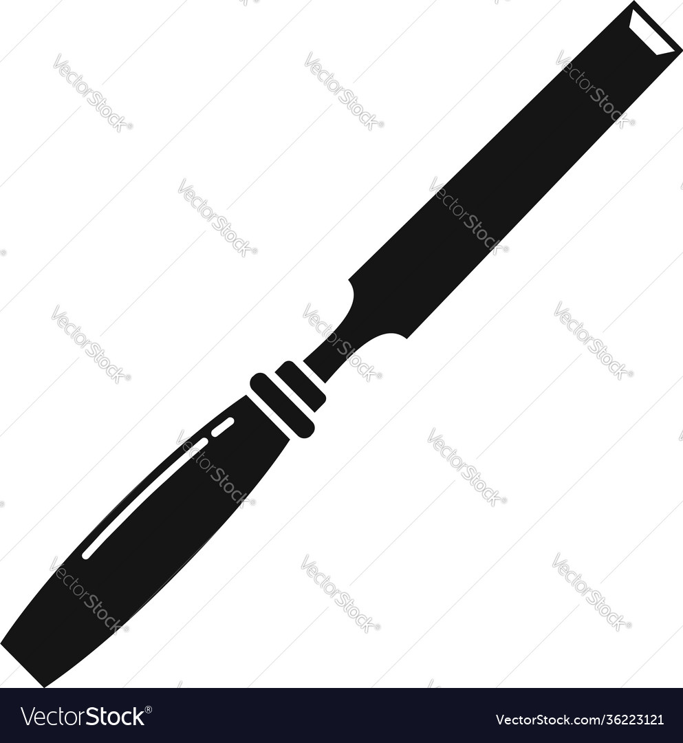 Chisel instrument icon simple style Royalty Free Vector