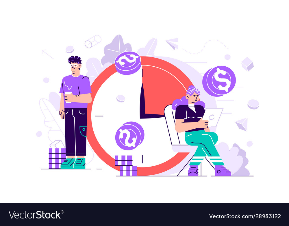 Concept save time Royalty Free Vector Image - VectorStock