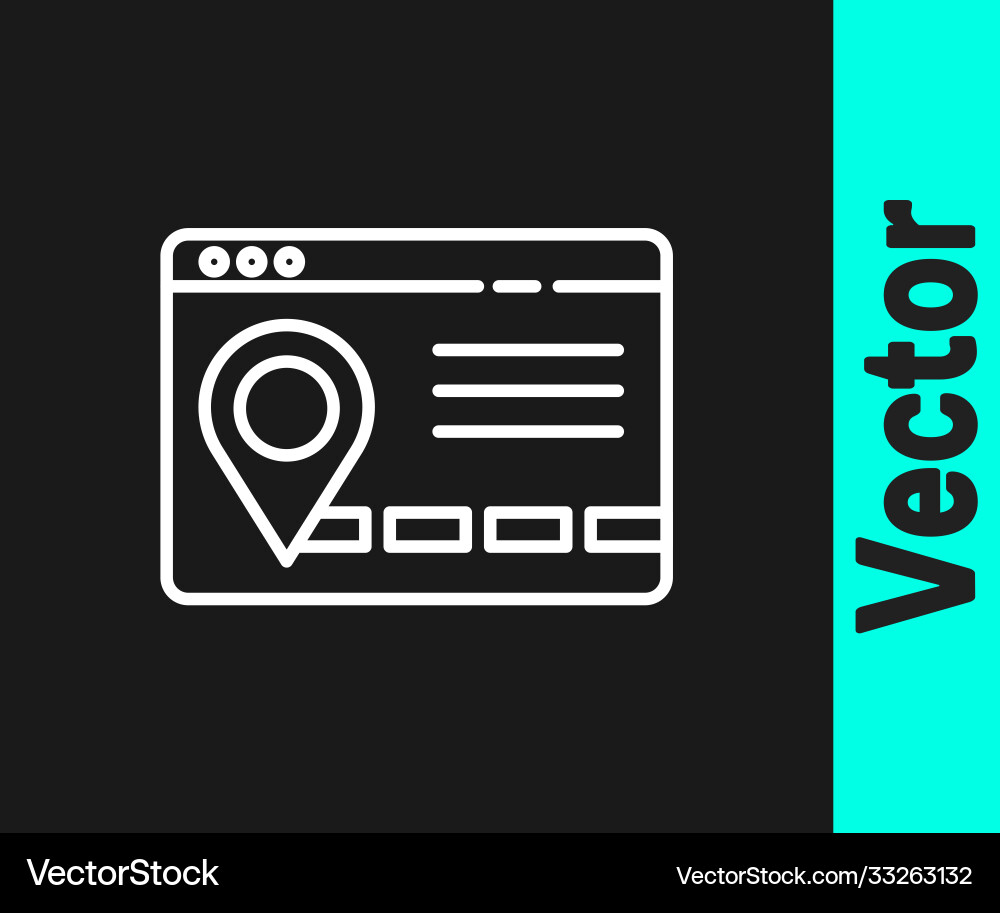 White line infographic city map navigation icon Vector Image