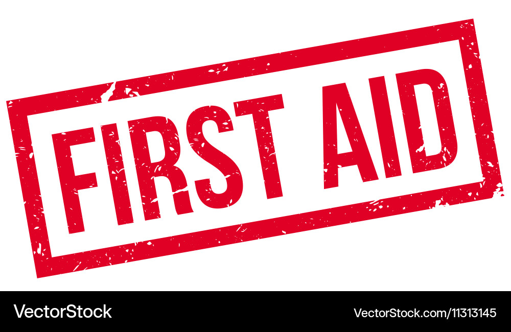 First aid rubber stamp Royalty Free Vector Image