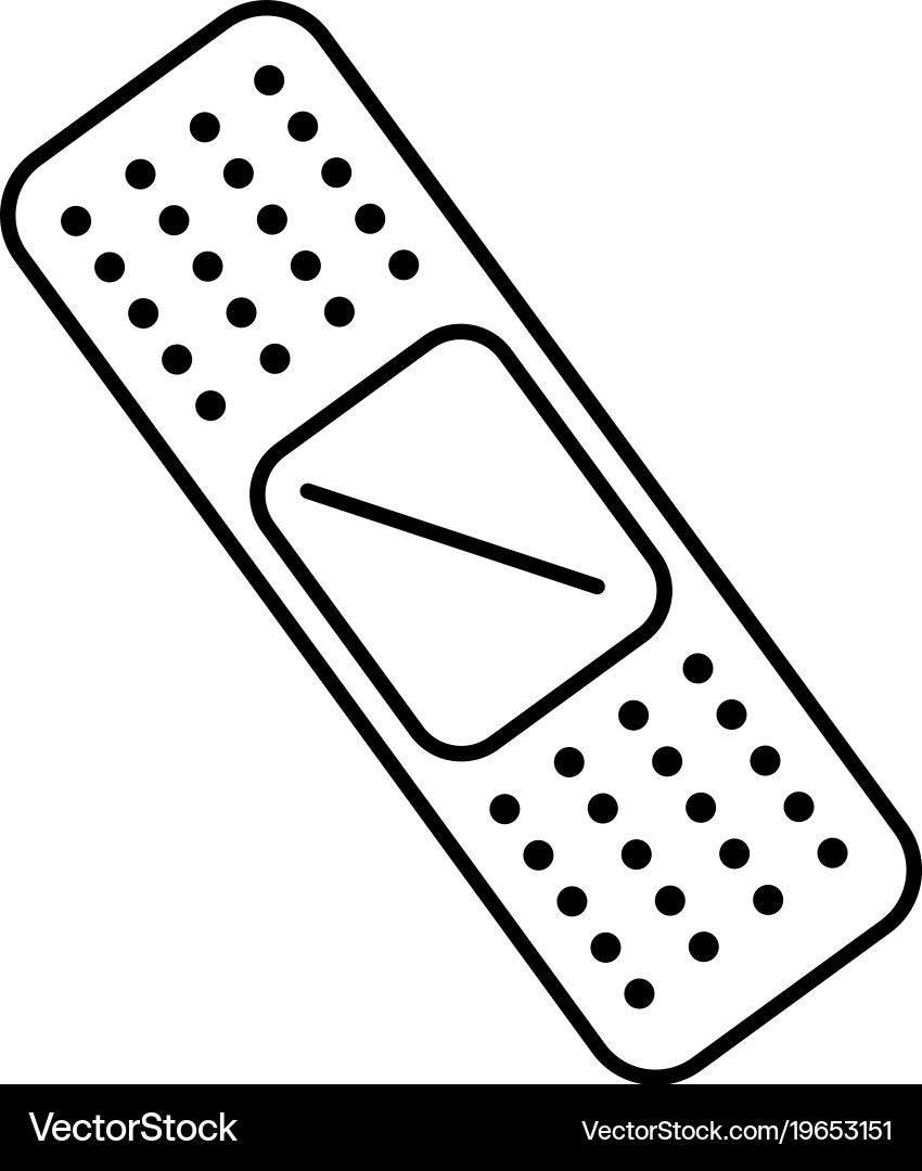 Cure band isolated icon Royalty Free Vector Image