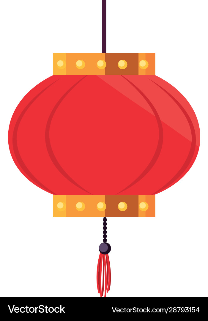 Isolated chinese lamp design Royalty Free Vector Image