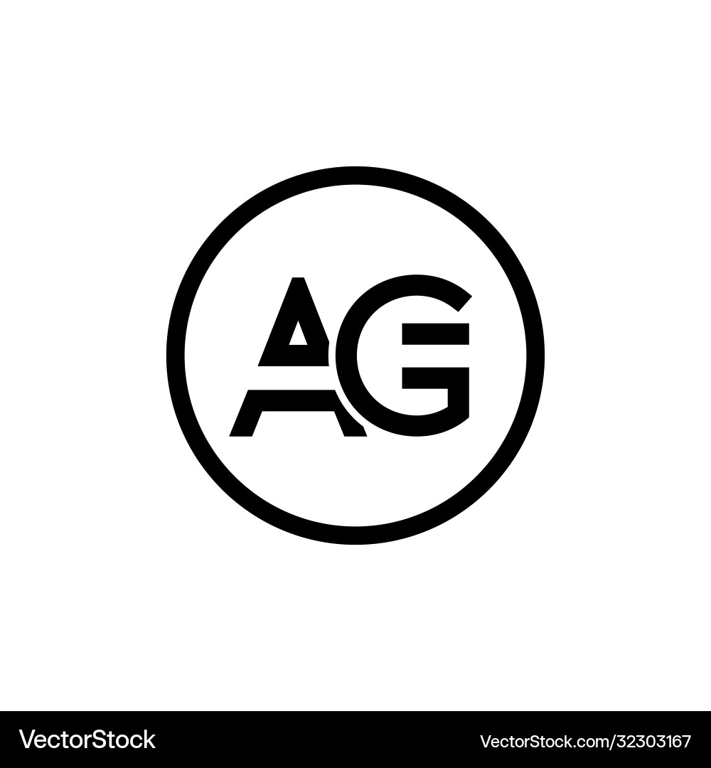 Ag logo design business typography template Vector Image