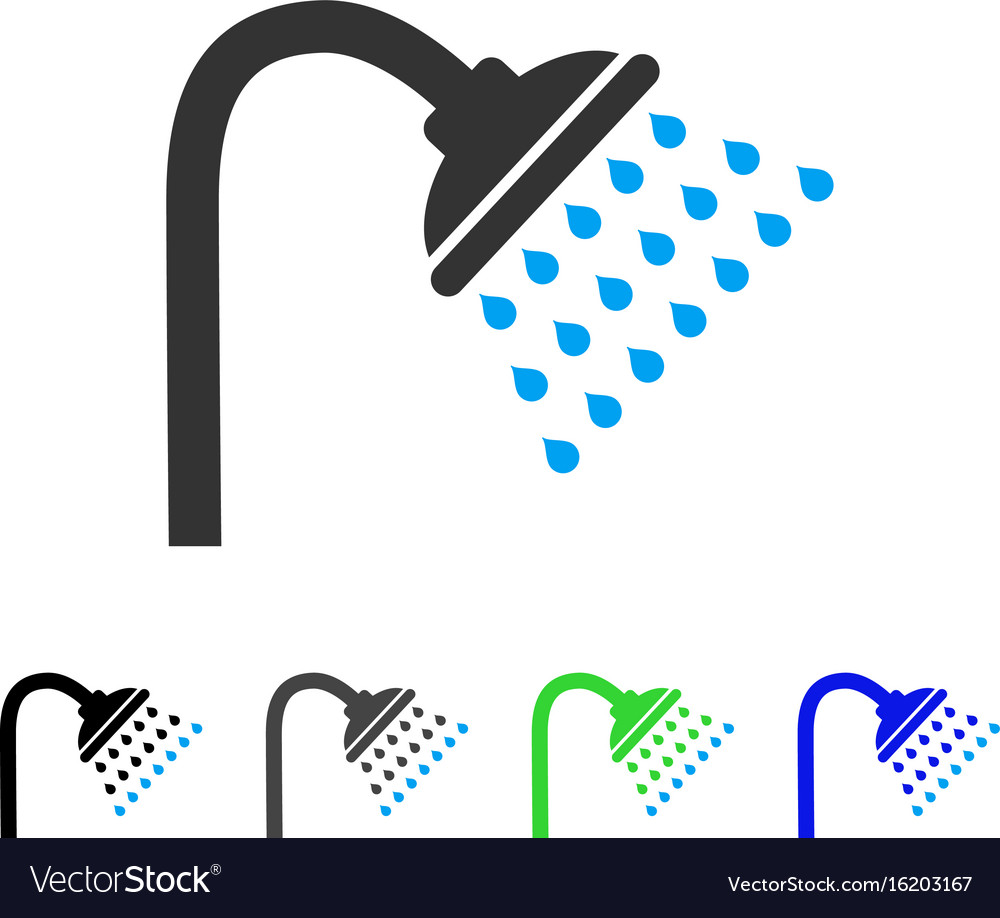 Shower flat icon Royalty Free Vector Image - VectorStock