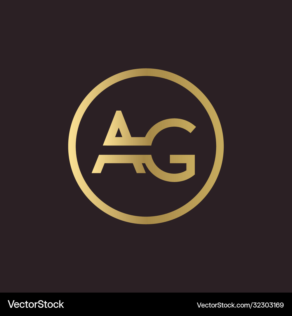 Ag logo design business typography template Vector Image
