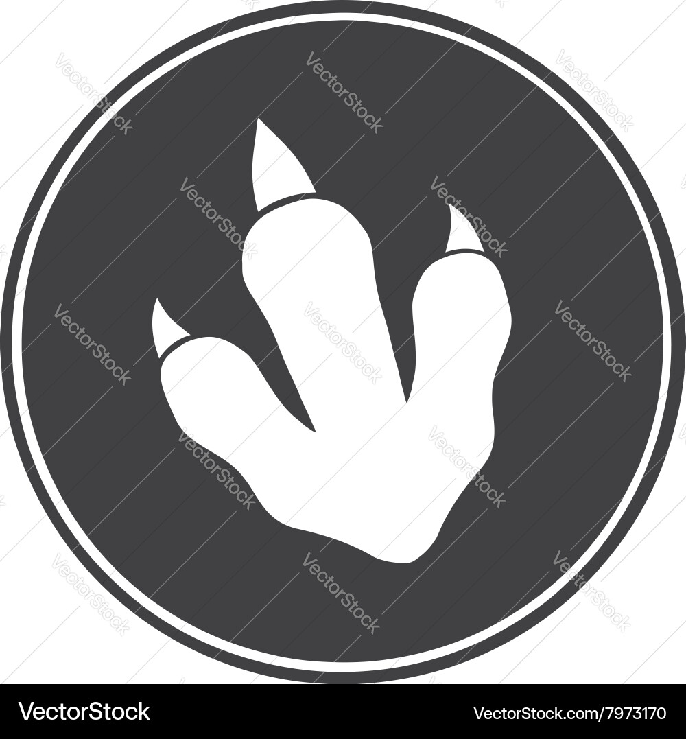 Raptor Dinosaur Paw Print Logo Royalty Free Vector Image