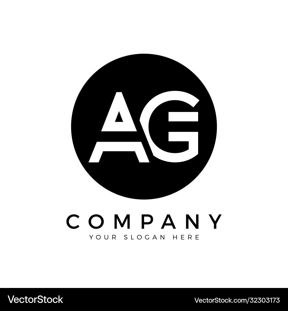 Ag logo design business typography template Vector Image