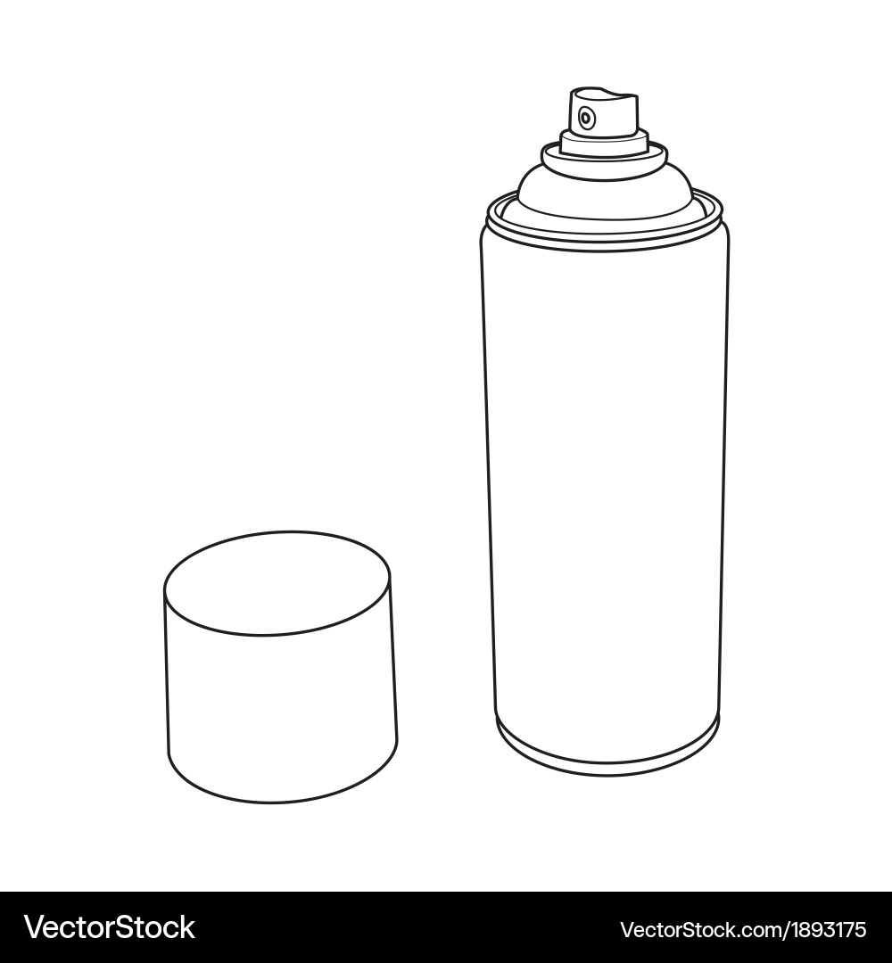 Spray Paint Can outline Royalty Free Vector Image