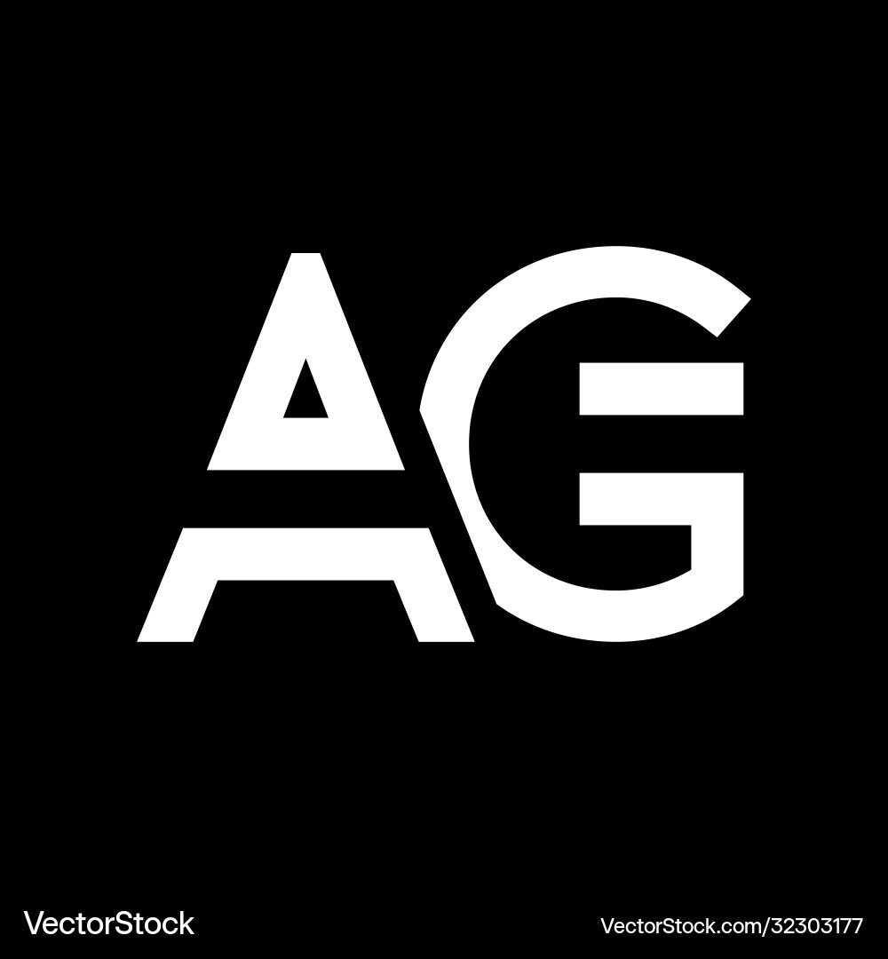Ag logo design business typography template Vector Image