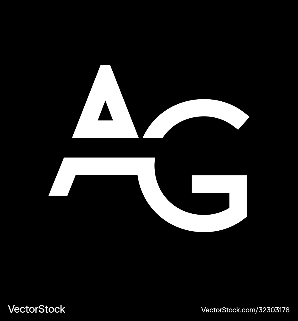 Ag logo design business typography template Vector Image