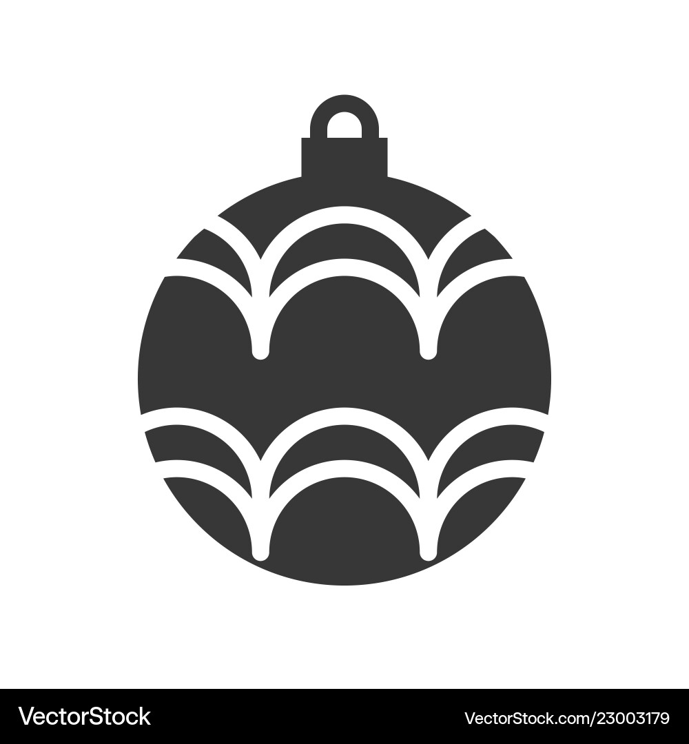 Christmas ball bauble icon suitable for use Vector Image