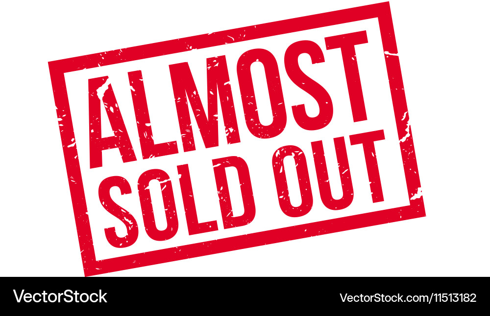 Almost sold out rubber stamp Royalty Free Vector Image