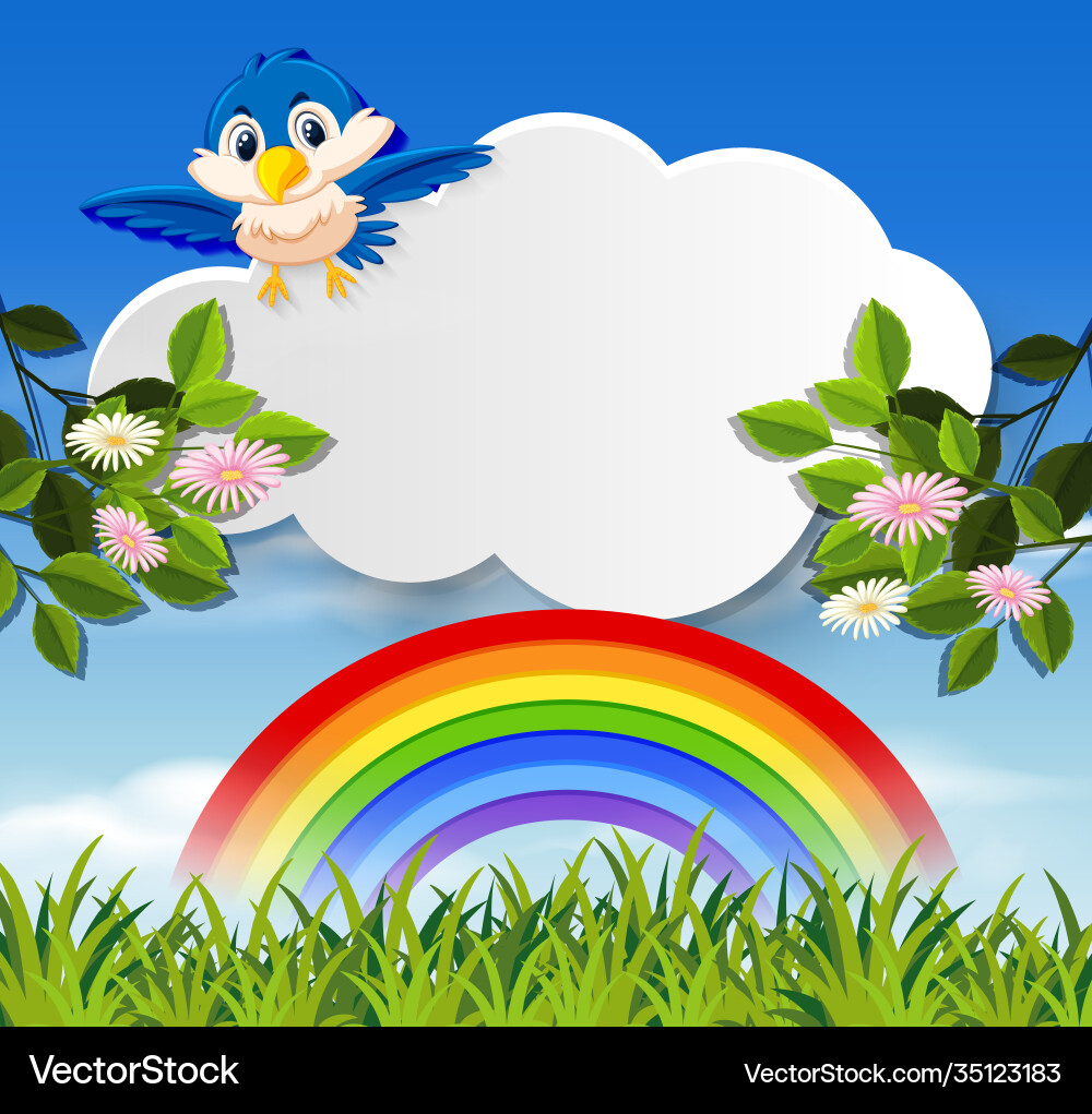 Bird in nature banner template Royalty Free Vector Image